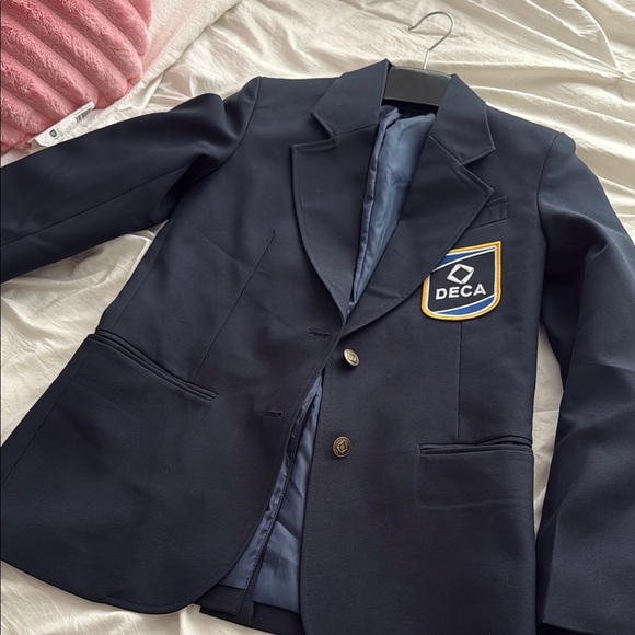 Other | Deca Navy Blazer With Logo | Poshmark